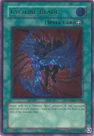 Yu-Gi-Oh Card - POTD-EN043 - CYCLONE BLADE (ultimate rare holo) (Mint ...