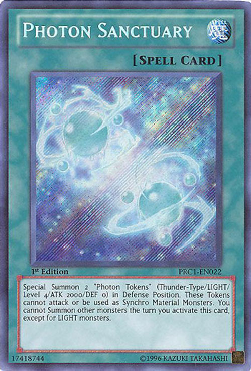 Yu-Gi-Oh Card - PRC1-EN022 - PHOTON SANCTUARY (secret rare holo) (Mint ...