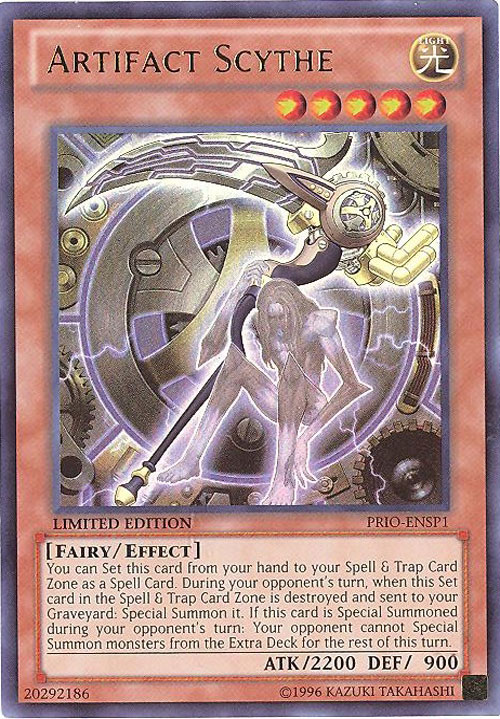 Yu-Gi-Oh Card - PRIO-ENSP1 - ARTIFACT SCYTHE (PRIO--ENSP1) (ultra rare ...