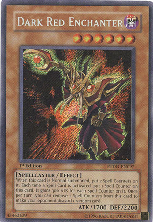 Yu-Gi-Oh Card - PTDN-EN097 - DARK RED ENCHANTER (secret rare holo ...