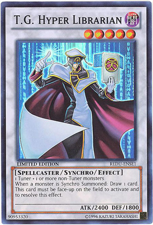 Yu-Gi-Oh Card - REDU-ENSE1 - T.G. HYPER LIBRARIAN (super rare holo ...