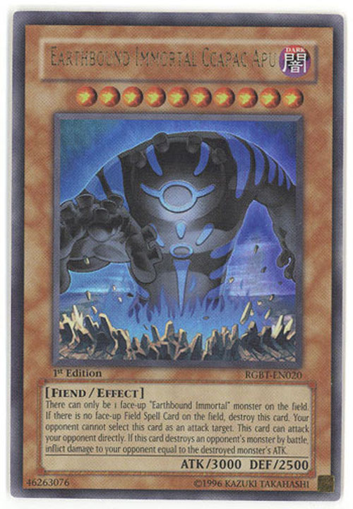 Yu-Gi-Oh Card - RGBT-EN020 - EARTHBOUND IMMORTAL CCAPAC APU (ultra rare ...