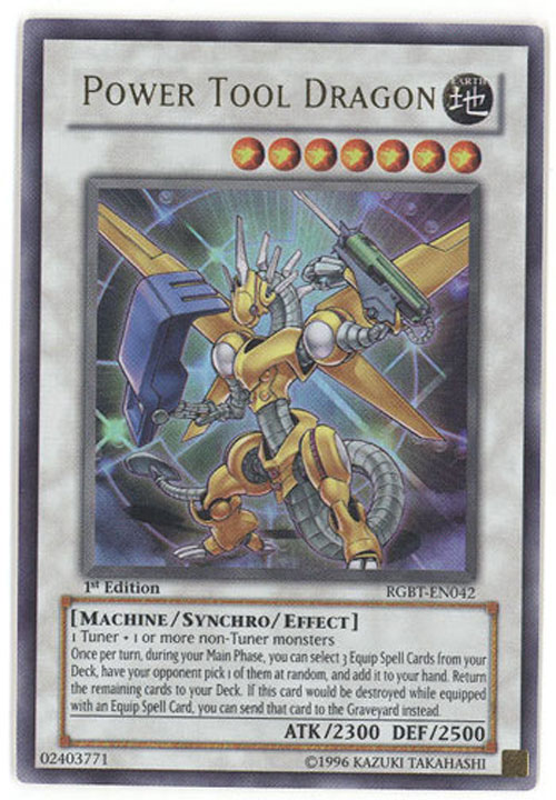 Yu-Gi-Oh Card - RGBT-EN042 - POWER TOOL DRAGON (ultra rare holo) (Mint): Sell2BBNovelties.com ...