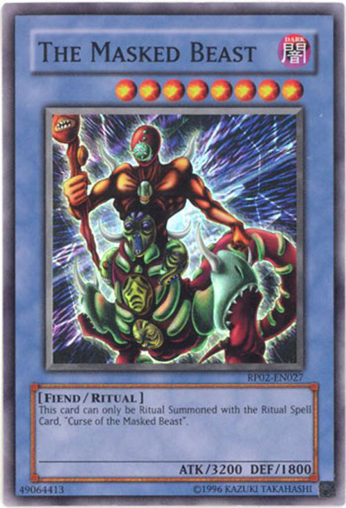 Yu-Gi-Oh Card - RP02-EN027 - THE MASKED BEAST (super rare holo) (Mint ...