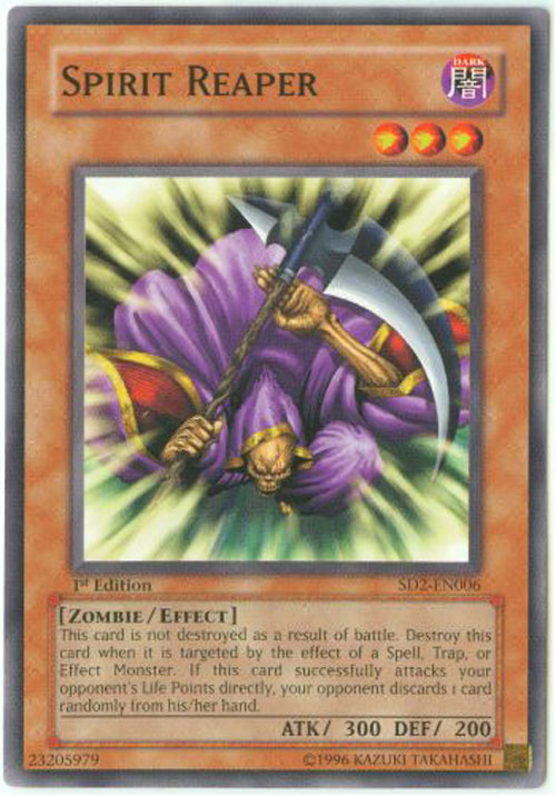 Yu-Gi-Oh Card - SD2-EN006 - SPIRIT REAPER (common) (Mint ...