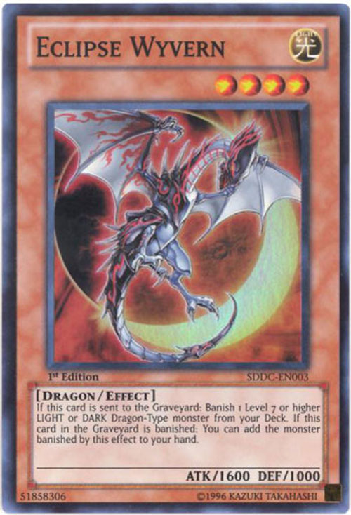 Yu-Gi-Oh Card - SDDC-EN003 - ECLIPSE WYVERN (super rare holo) (Mint ...