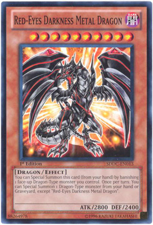 Yu-Gi-Oh Card - SDDC-EN013 - RED-EYES DARKNESS METAL DRAGON (common ...