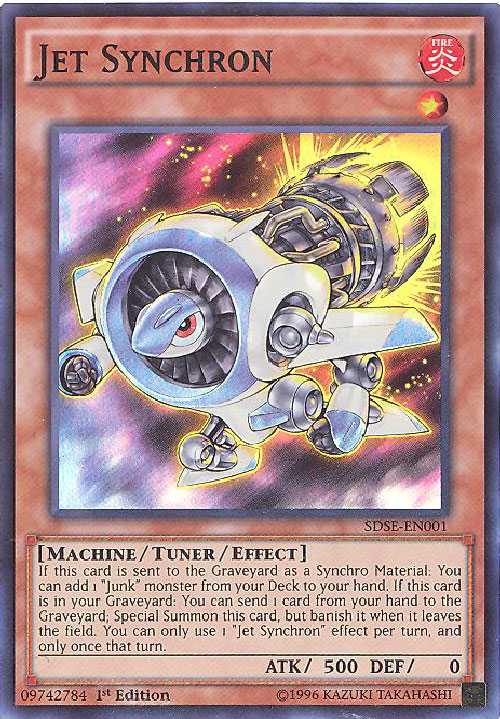 Yu-Gi-Oh Card - SDSE-EN001 - JET SYNCHRON (super rare holo) (Mint ...