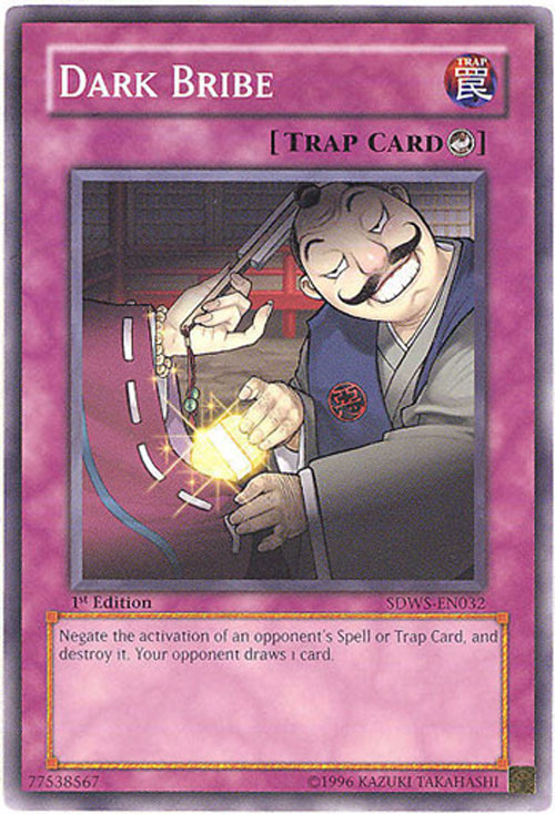 Yu-Gi-Oh Card - SDWS-EN032 - DARK BRIBE (common) (Mint ...