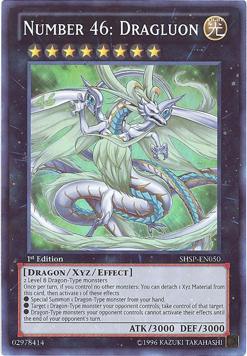 Yu-Gi-Oh Card - SHSP-EN050 - NUMBER 46: DRAGLUON (super rare holo ...
