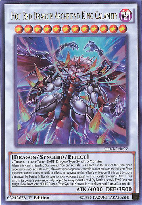 Yu-Gi-Oh Card - SHVI-EN097 - HOT RED DRAGON ARCHFIEND KING CALAMITY ...