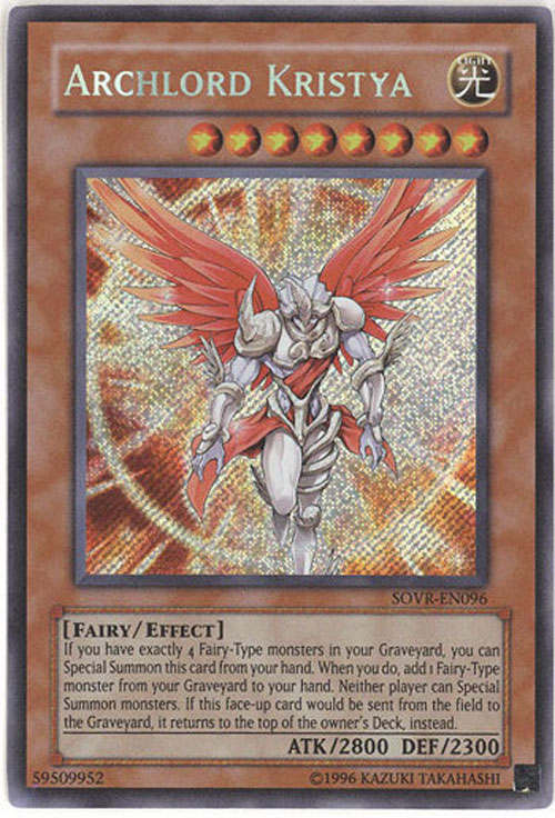 Yu-Gi-Oh Card - SOVR-EN096 - ARCHLORD KRISTYA (secret rare holo) (Mint ...