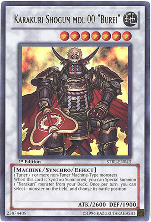 Yu-Gi-Oh Card - STBL-EN043 - KARAKURI SHOGUN MDL 00 BUREI (ultra rare ...