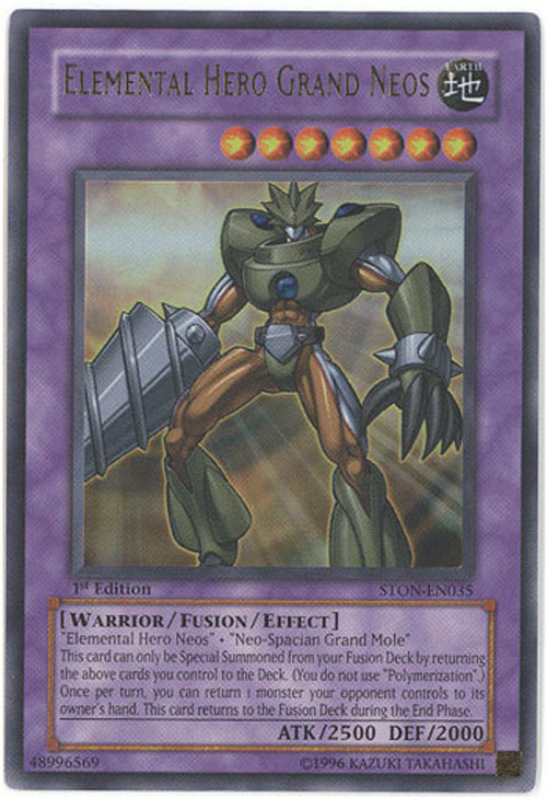 Yu-Gi-Oh Card - STON-EN035 - ELEMENTAL HERO GRAND NEOS (ultra rare holo) (Mint ...
