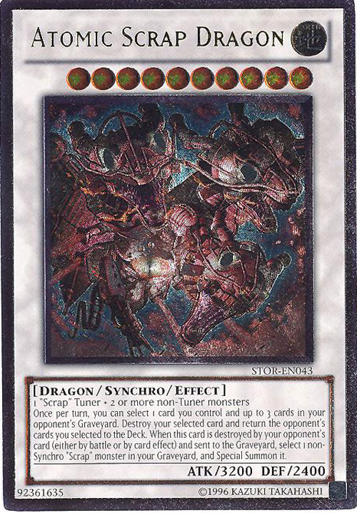 Yu-Gi-Oh Card - STOR-EN043 - ATOMIC SCRAP DRAGON (ultimate rare holo ...