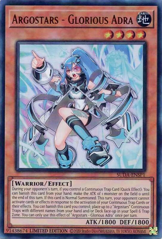 Yu-Gi-Oh Card - SUDA-ENSP1 - ARGOSTARS - GLORIOUS ADRA (SUDA-ENSP1) (ultra rare holo) (Mint ...
