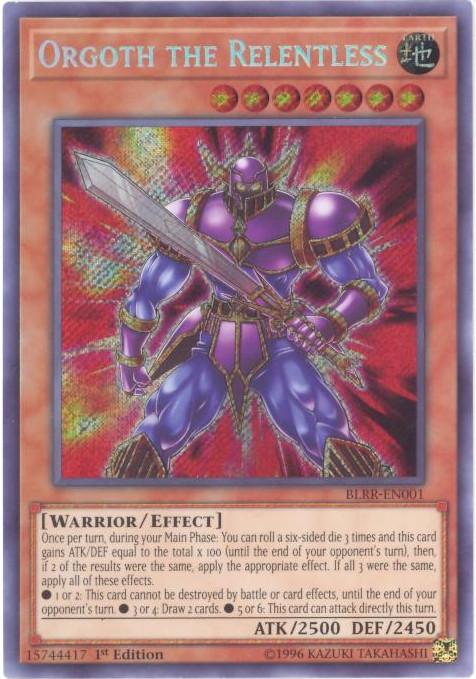 Yu-Gi-Oh Card - BLRR-EN001 - ORGOTH THE RELENTLESS (secret rare holo ...
