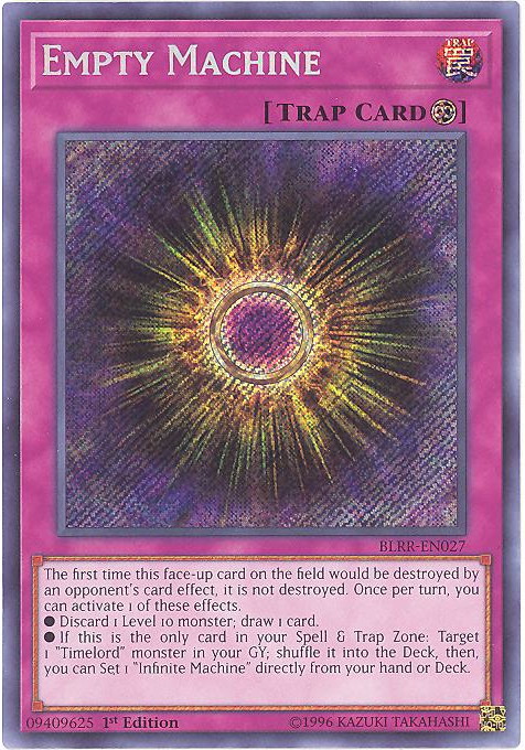 Yu-Gi-Oh Card - BLRR-EN027 - EMPTY MACHINE (secret rare holo) (Mint ...