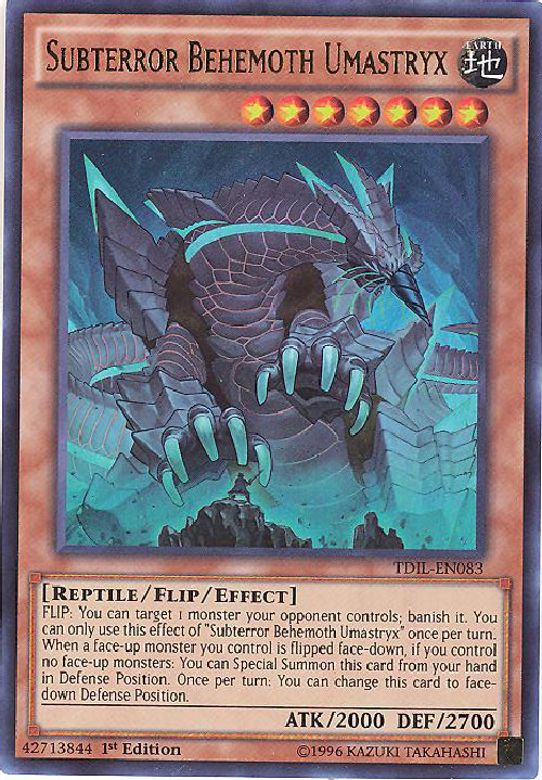 Yu-Gi-Oh Card - TDIL-EN083 - SUBTERROR BEHEMOTH UMASTRYX (ultra rare ...