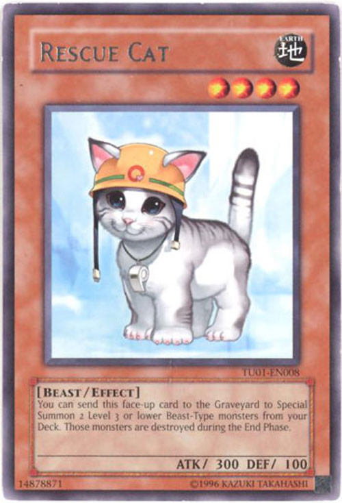 Yu-Gi-Oh Card - TU01-EN008 - RESCUE CAT (rare) (Mint): Sell2BBNovelties ...