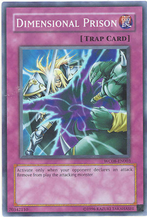 Yu-Gi-Oh Card - WC08-EN003 - DIMENSIONAL PRISON (super rare holo) (Mint ...