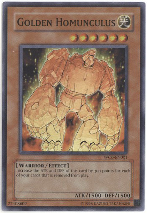 Yu-Gi-Oh Card - WC6-EN001 - GOLDEN HOMUNCULUS (super rare holo) (Mint ...