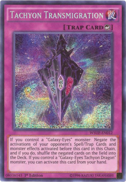 Yu-Gi-Oh Card - WSUP-EN012 - TACHYON TRANSMIGRATION (prismatic secret ...