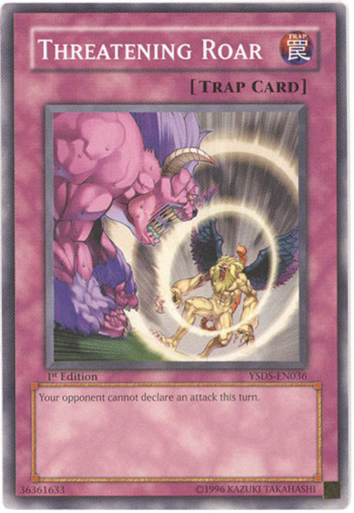 Yu-Gi-Oh Card - YSDS-EN036 - THREATENING ROAR (common) (Mint ...