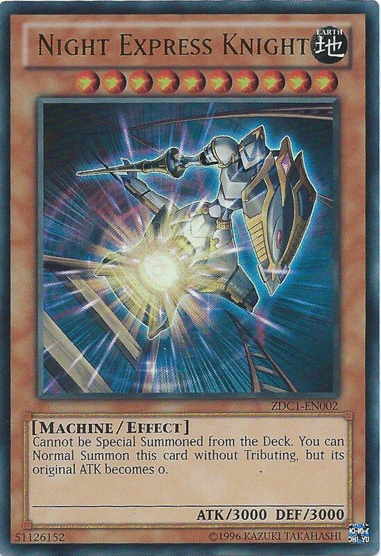Yu-Gi-Oh Card - ZDC1-EN002 - NIGHT EXPRESS KNIGHT (ultra rare holo ...