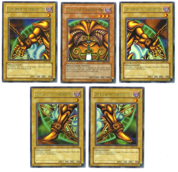 Yu-Gi-Oh Cards - COMPLETE EXODIA 5 CARD SET LOB-120 through LOB-124 ...
